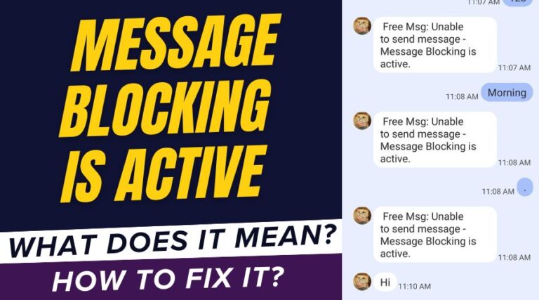 What Does Message Blocking Is Active Mean? How to fix it? - Ek Easy